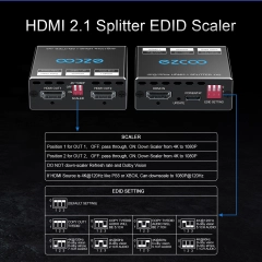 EZCOO 4K 120Hz HDMI 2.1 Splitter – 8K 60Hz – Dual Output, VRR & ALLM Supported – Best HDMI ...