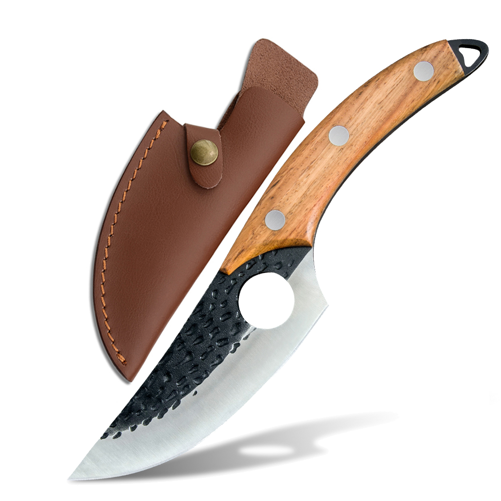 XYj Hand Forged Kitchen Knives 5.5 Inch Handmade Chef Knife With Sheath