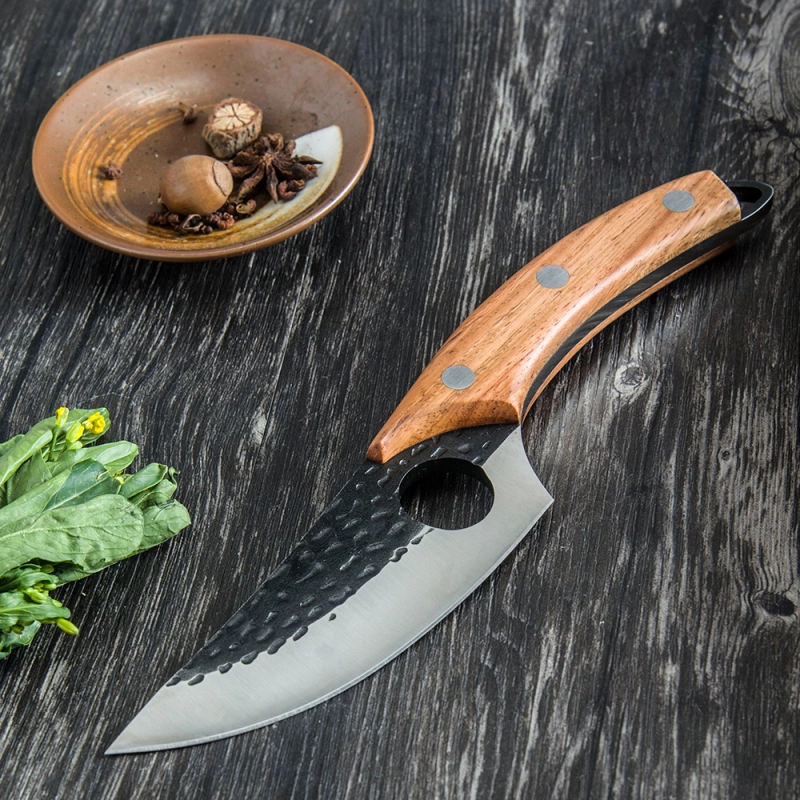 XYj Hand Forged Kitchen Knives 5.5 Inch Handmade Chef Knife With Sheath