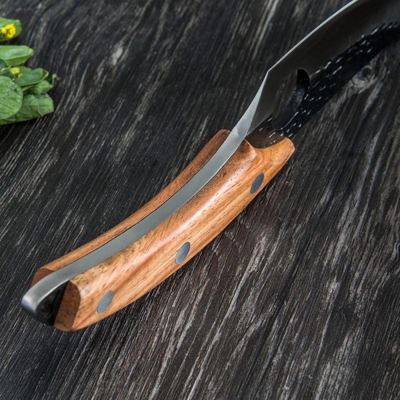 XYj Hand Forged Kitchen Knives 5.5 Inch Handmade Chef Knife With Sheath