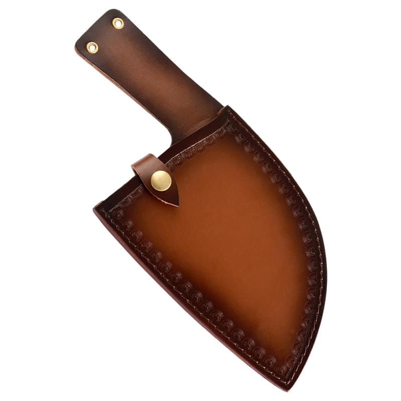 Leather Knife Sheath for Serbian Chef's Knife with Belt Loop Meat ...