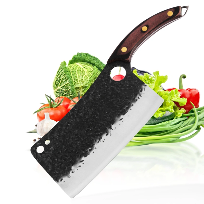 XYJ 7.5 Inch Full Tang Chinese Chef Knife Large Butcher Cleaver Kitchen