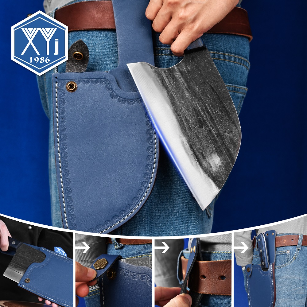 XYJ 8-Inch Ancient Forged Butcher Knife – High-Carbon Serbian Chef ...