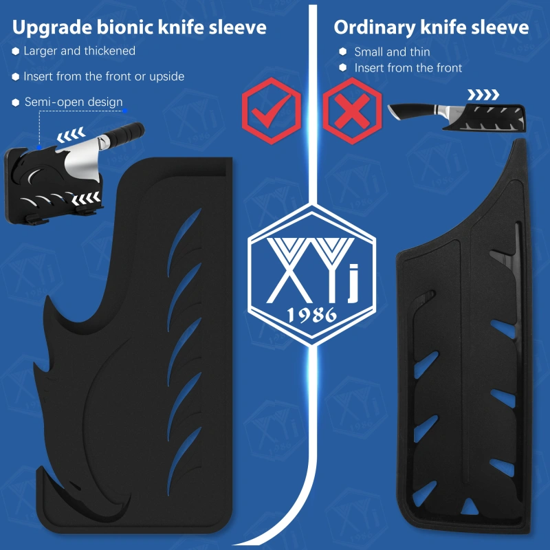 XYJ 2pcs 2pcs Plastic Cleaver Knife Guard Sheath 7.5 X 4 Inch