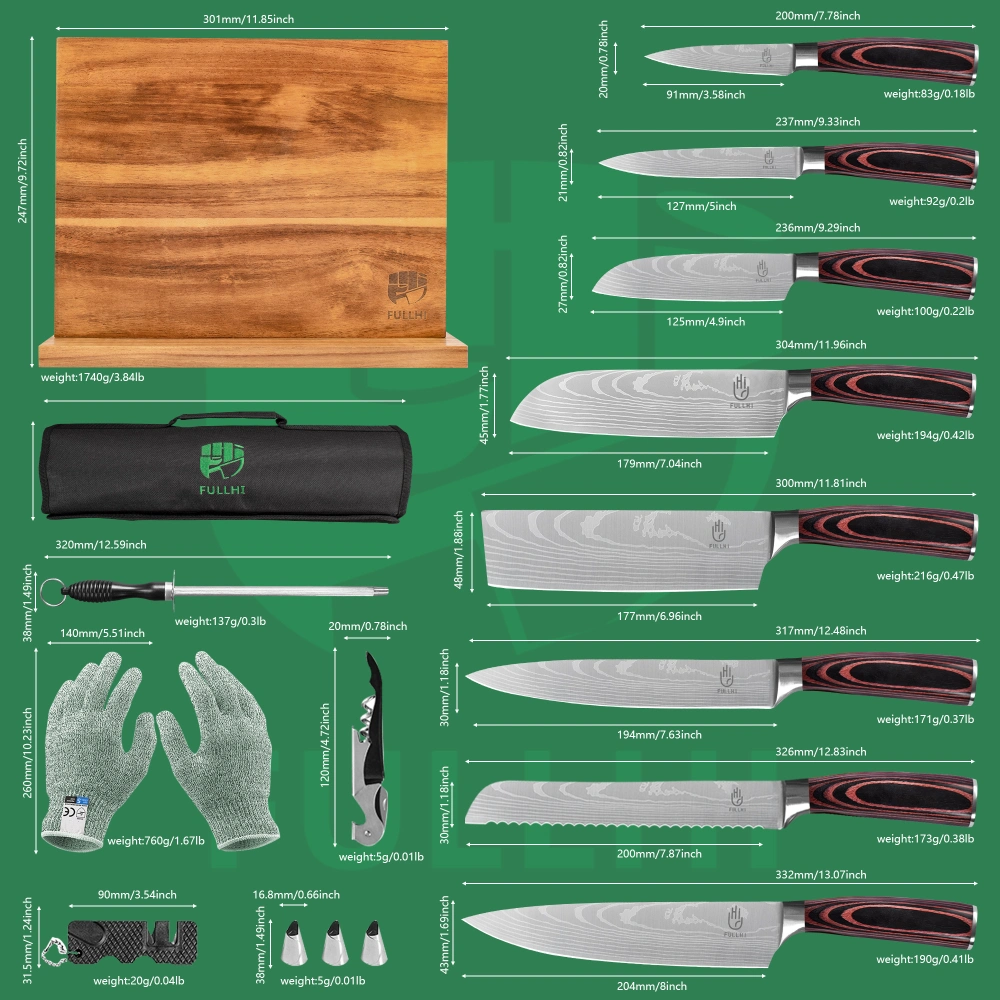 chef knife set professional