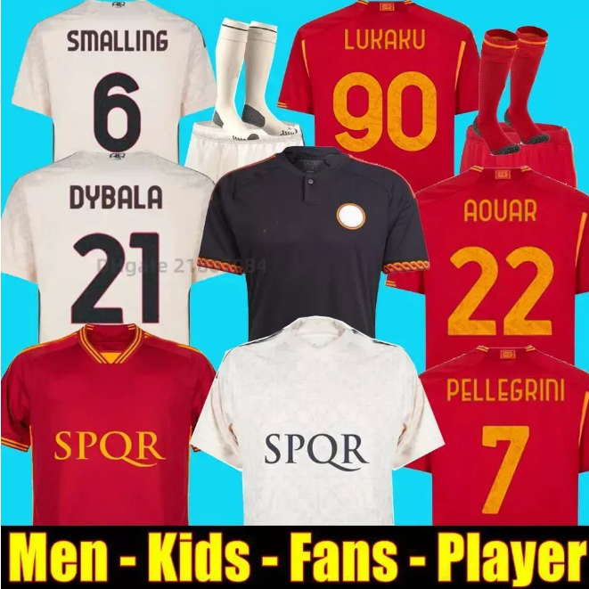 23 24 DYBALA AOUAR Soccer jerseys TOTTI maglia Pellegrini belotti ...