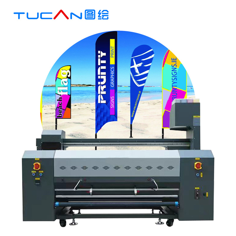 Flag printer 1.3m DTG Digital Sublimation Printing Machine Flag Banner ...