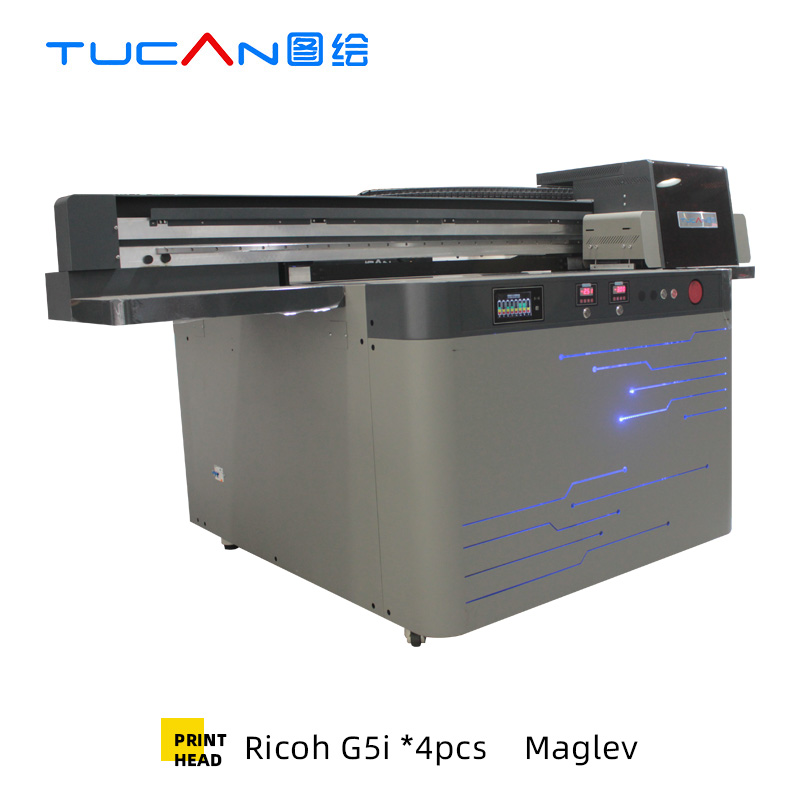 Cost Effective Maglev Ricoh G5i 4 heads 9060 UV Printer For Customized ...