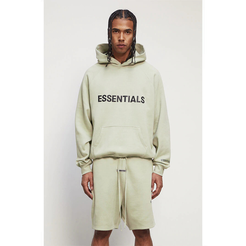 Essentials SS20 Hoodie‑Silicon Print Front‑Reflective Sleeve