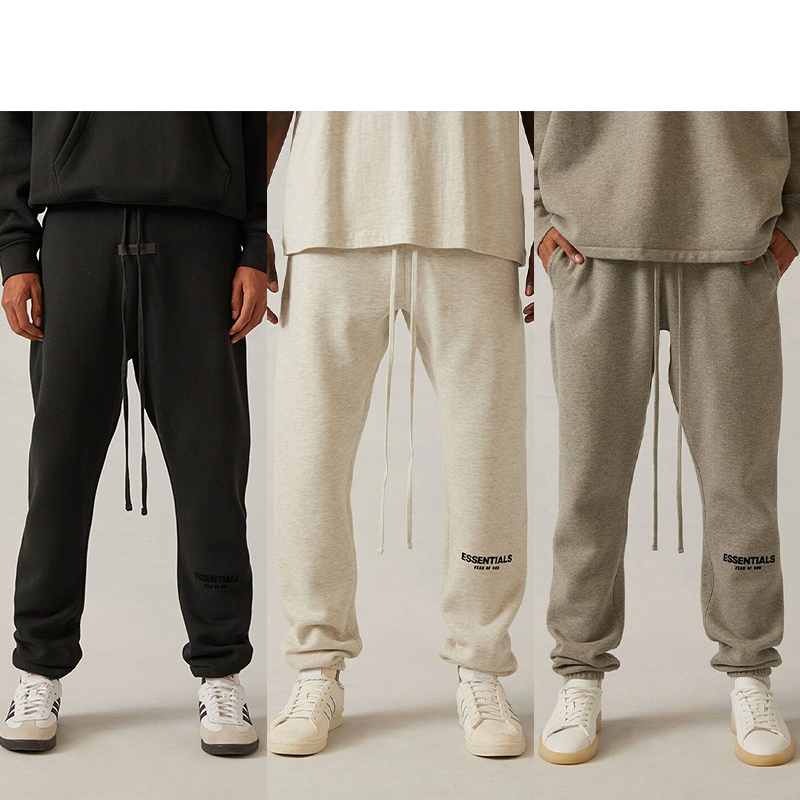 SS22 Essentials Sweatpants (Black Velvety Print) | Stylish ...