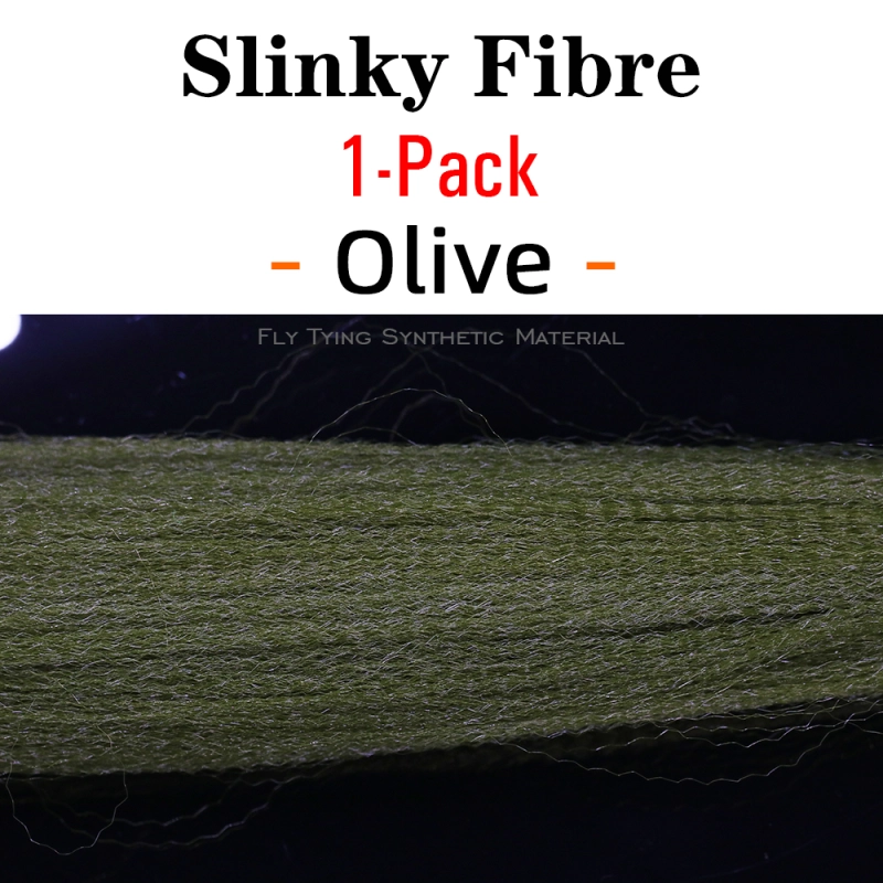 ICERIO 1 Pack Fuzzy Slinky Fiber Fly Tying Synthetic Material Streamer ...