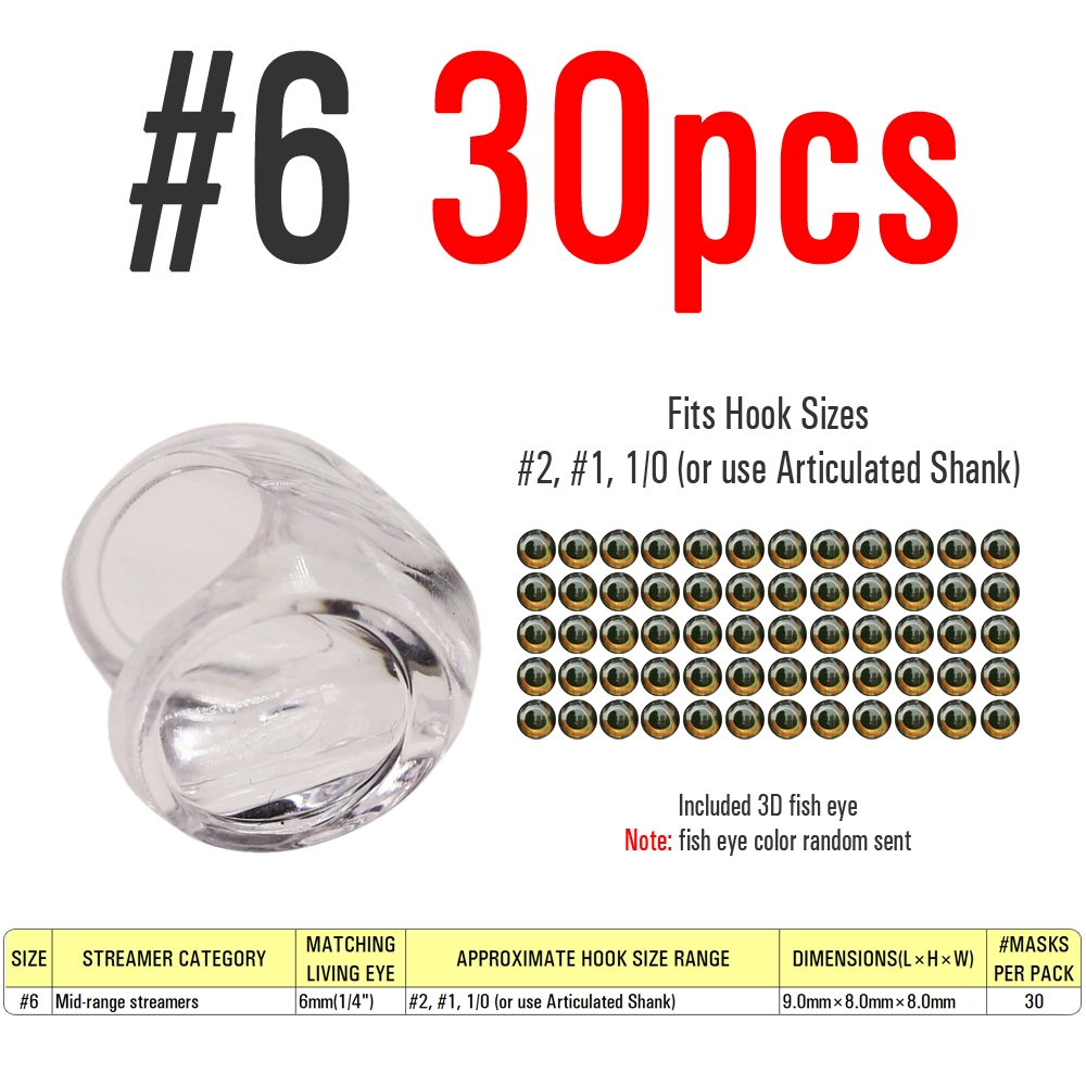 ICERIO 30PCS Fly Tying Fish Skull Fish Masks with 3D Eyes for Making ...