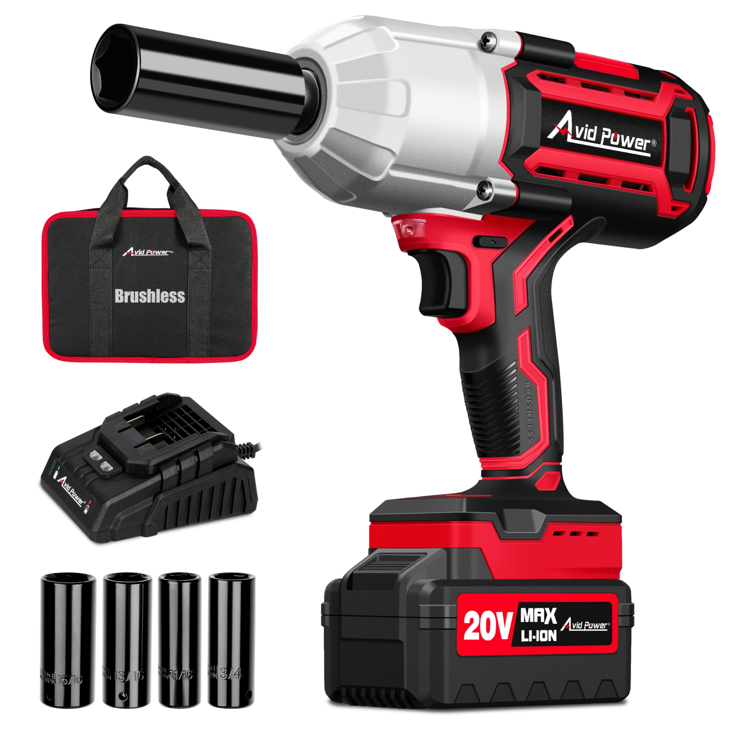 Avid Power 20V Brushless Impact Wrench 1000Nm High Torque Impact Gun