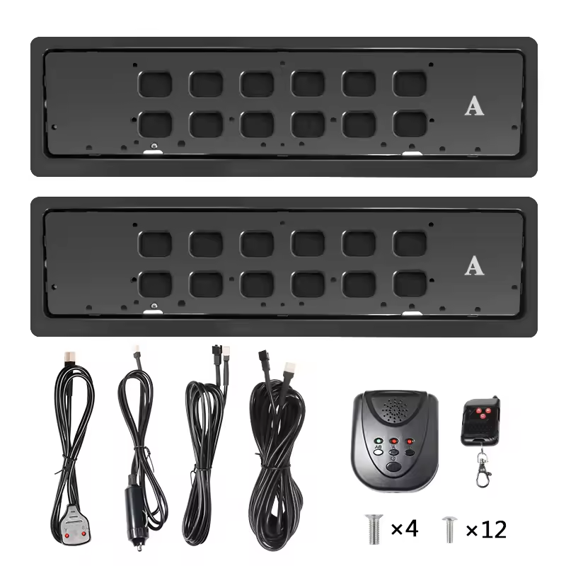 Electronic Retractable Number Plate Flip Up License Plate Holder