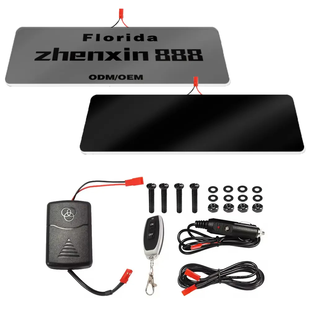 Electric Car Tint LCD License Plate Black Cover For Australian Cars