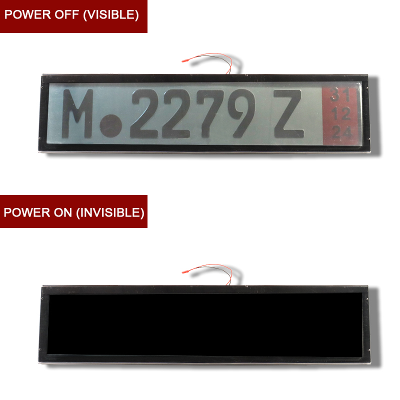 Fog License Plate Hide UK Electric Adjustable License Plate Holder