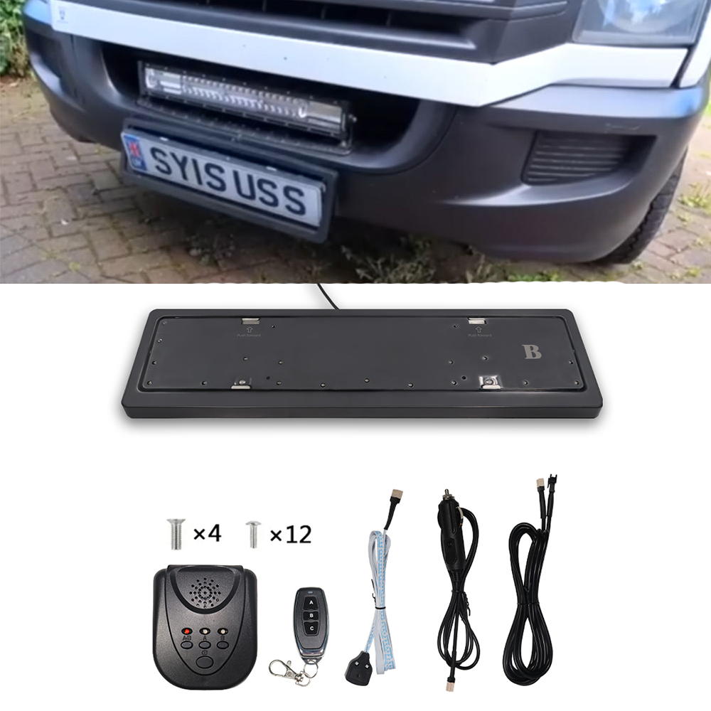 Eu Car Registration Stealth License Plate Cover Flipped