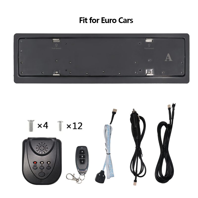 Eletronic Flip Number License Plate Cover Hider Invisible