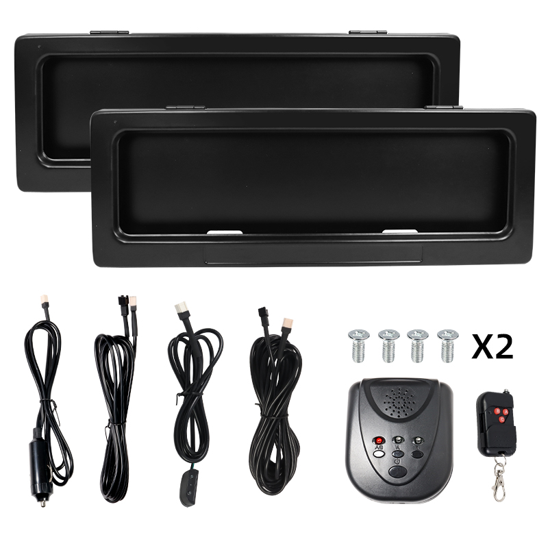 2Pcs Au Nz Electric Retractable Curtain License Plate Frame