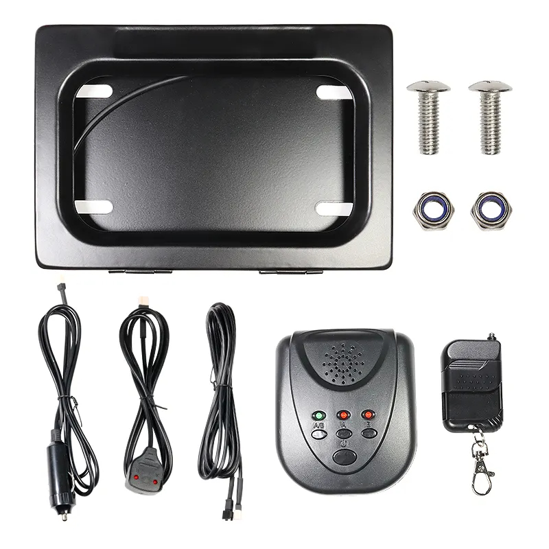 Motorcycle Shutter License Plate Holder Cover Curtain