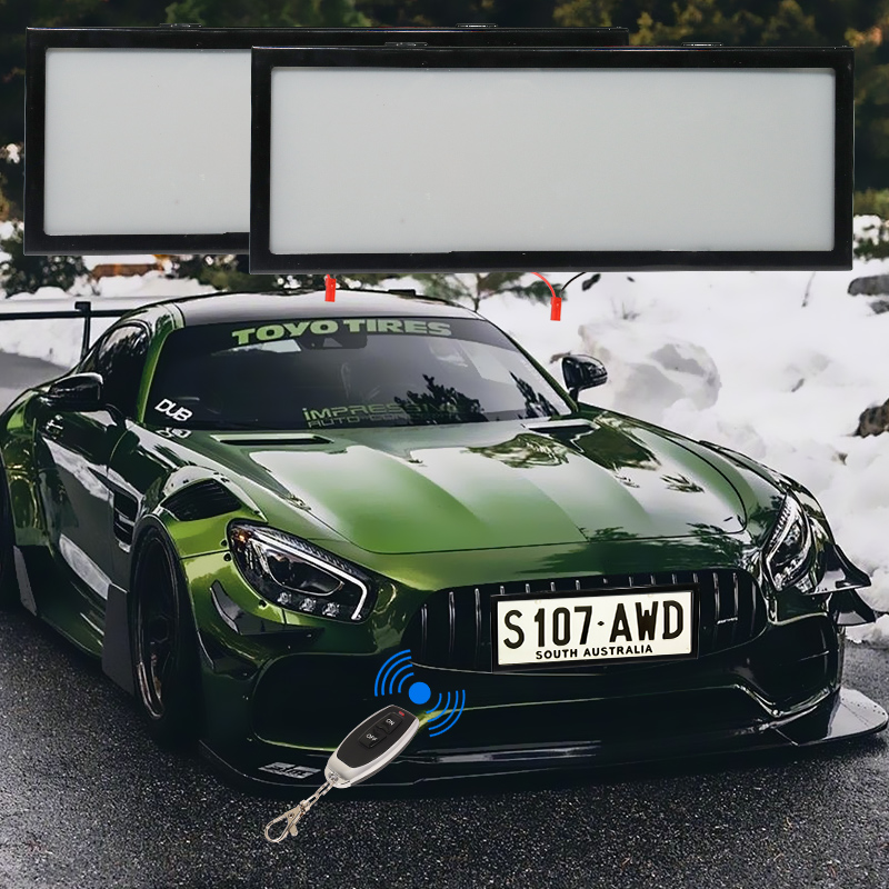 Australian Car Ghost Plate License Blur Cover With Remote