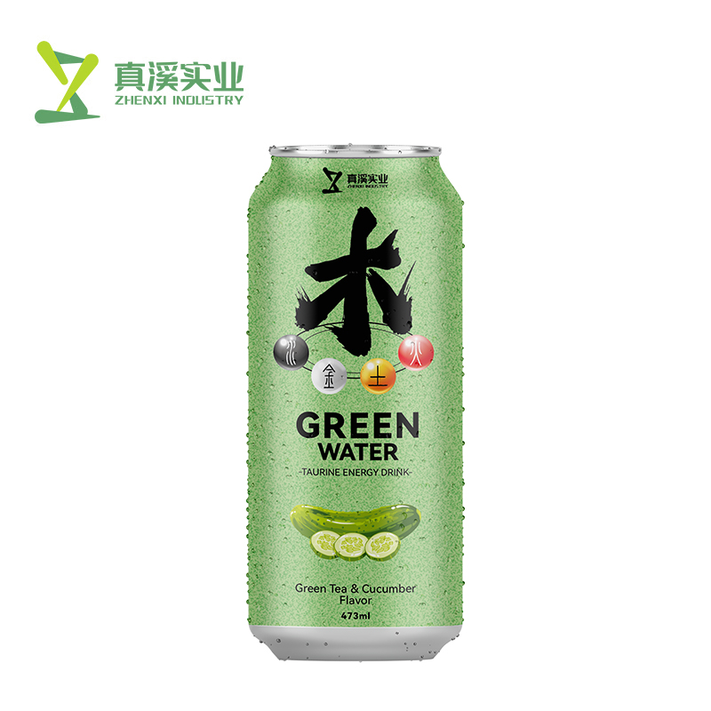 ZhenXi 473ml Green Tea Cucumber Flavor Canned Five Elements Energy Drink