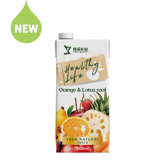 ZhenXi Orange & Lotus Root Mixed Fruit and Vegetable Juice | Carton, 200Ml