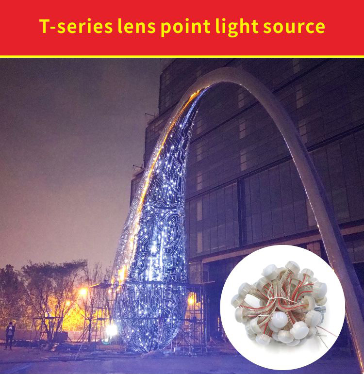 full color led pixel point light source DMX512RGB transparent shell ...