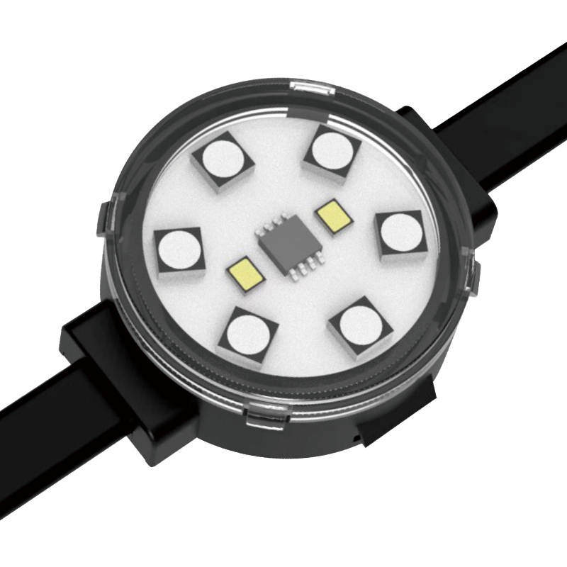 high brightness DMX512 injection molded full-color external control line LED point light source ...