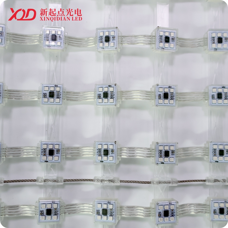 XQD H2020 6 Light Transparent Outdoor Building Facades LED Mesh Screen ...