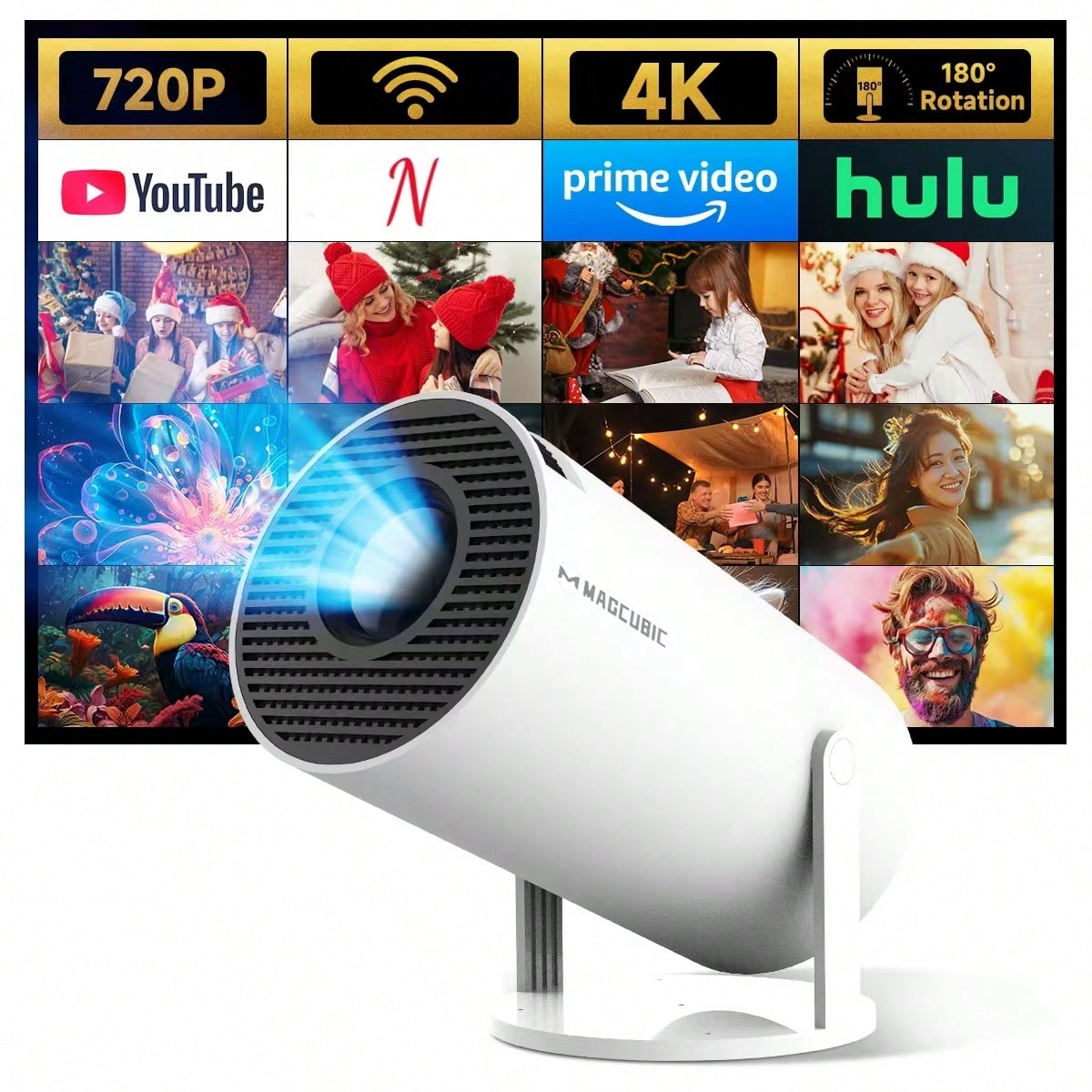 4K UHD Smart Projector（Free Shipping)