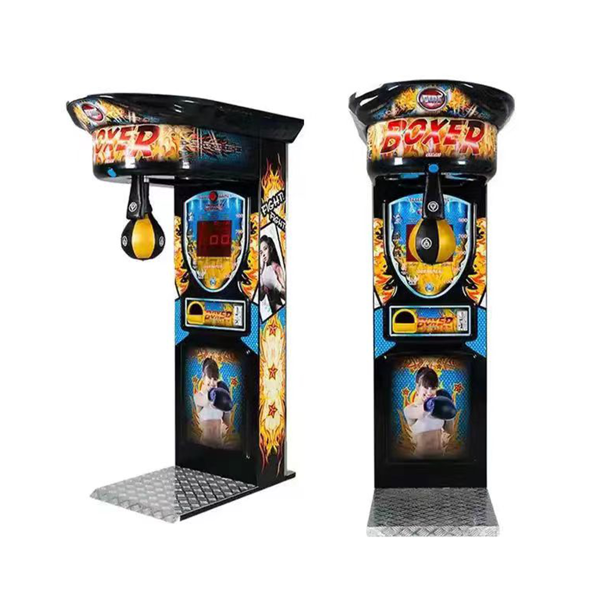 Amusement Park Boxing Machine Indoor Sport Big Punch Coin Operated ...