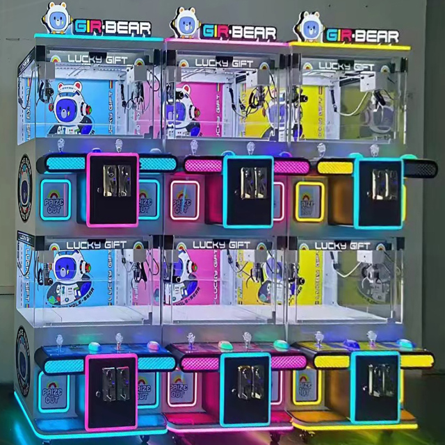 Mini Claw Machine Coin Operated Transparent Custom Arcade Game Machine ...