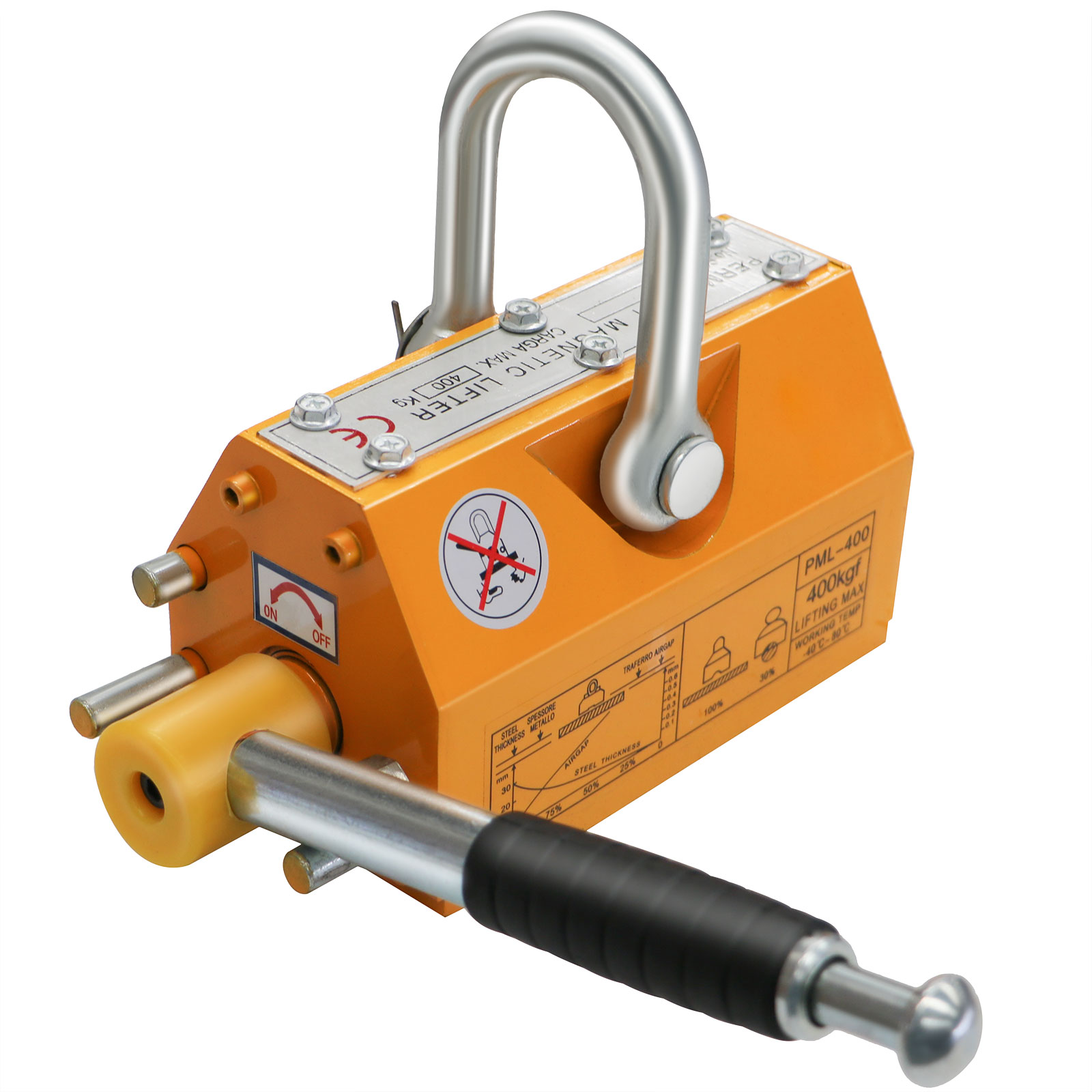 400KG/880Lbs Permanent Magnetic Lifter with Release,HONYTA Magnetic ...