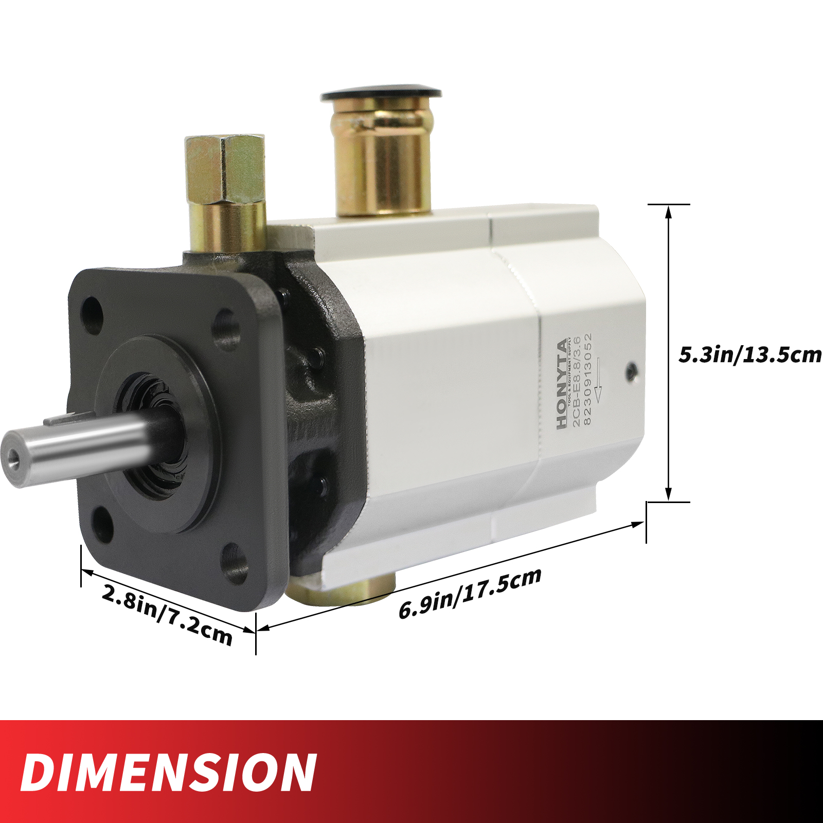 HONYTA 11 GPM Hydraulic Log Splitter Pump - 2-Stage Gear Pump for ...