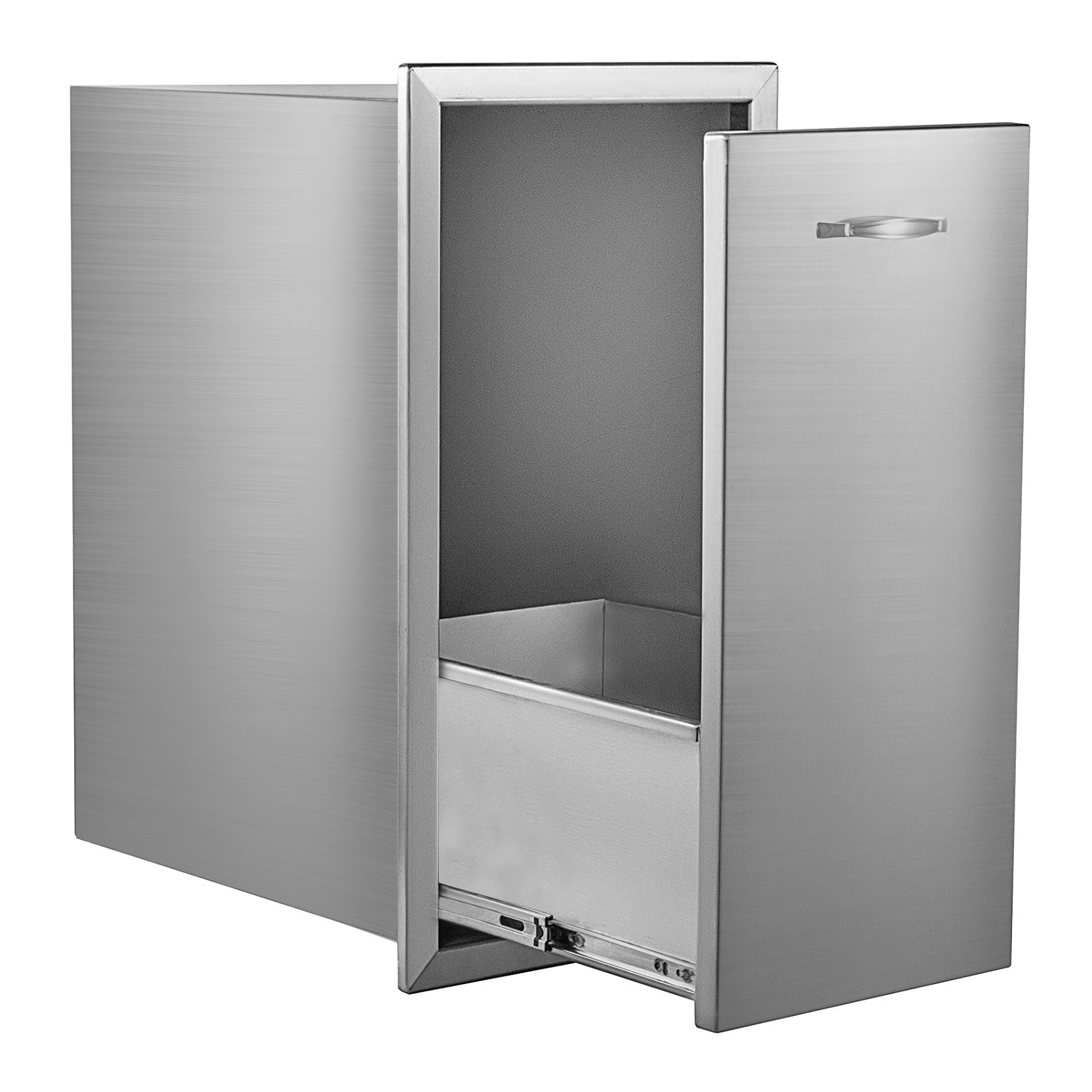 HONYTA 13.6Wx26H Inch Outdoor Kitchen Trash Drawer with Pull-Out Tray ...