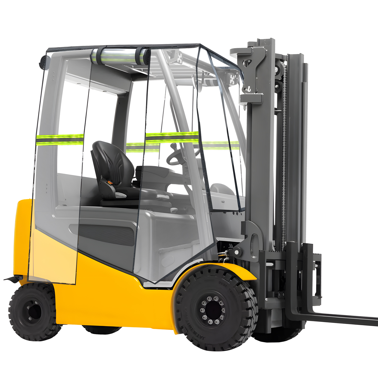 HONYTA Clear Forklift Cover for Rain - Waterproof, UV Protection, Heavy ...