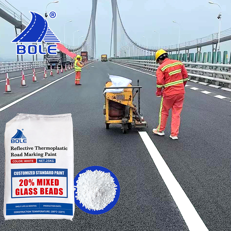Traffic safety white line hot melt road paint Reflective thermoplastic ...