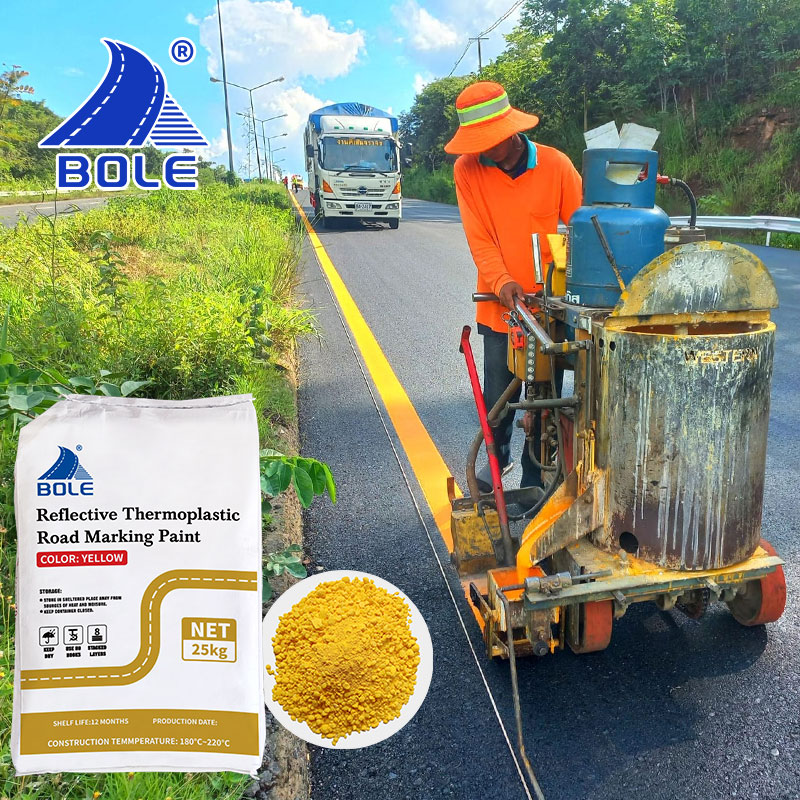 Fast delivery road paint 10% mixed glass beads road marking paint best ...