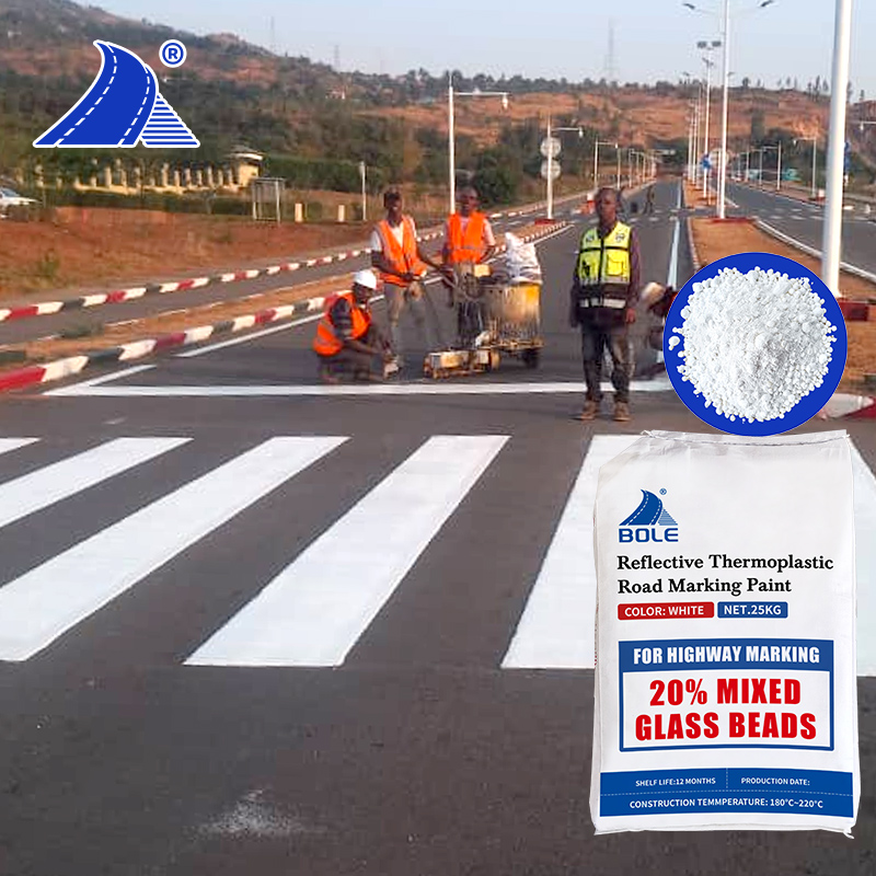 Top quality 20% mixed glass beads aashto thermoplastic road marking ...