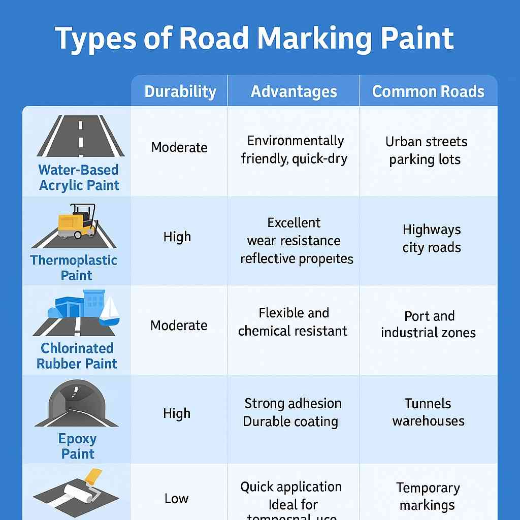 Different Types of Road Marking Paint – Cold-Applied, Thermoplastic, 2K ...