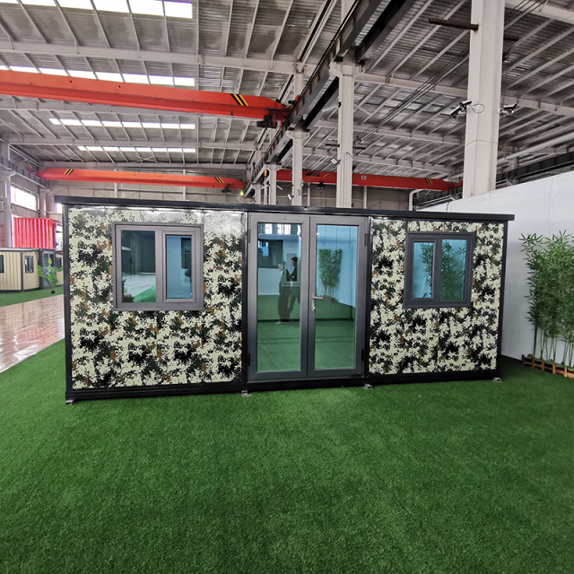 Fold Out Expandable Container House with Customized Exterior Cladding