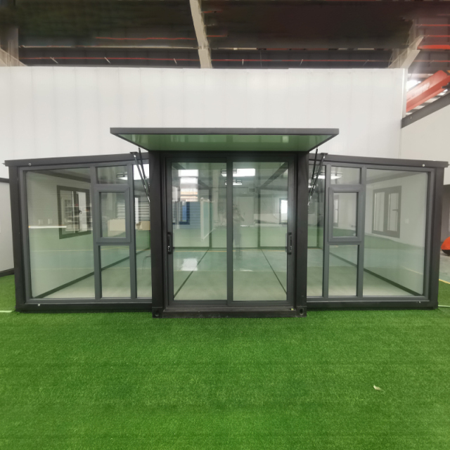 20ft Expandable House Glass Walls And Awning