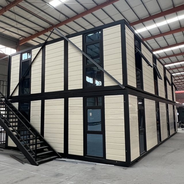 40ft Expandable House Two Floors With Flat Roof