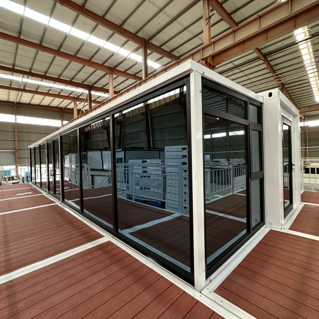 40ft Expandable House Two Floors Glass Walls And Gazebo Stairs