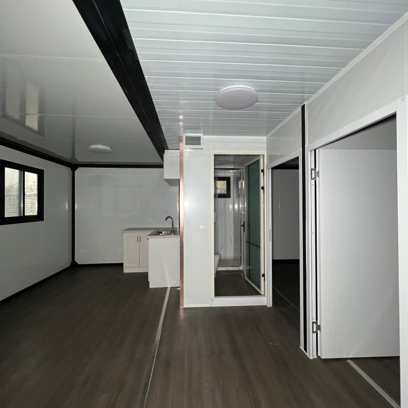 Double Flat Roof Expandable House External Staircase Terrace