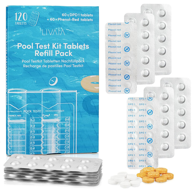 Swimming Pool Test Kit pH and Chlorine Supplement Kit, Swimming Pool ...