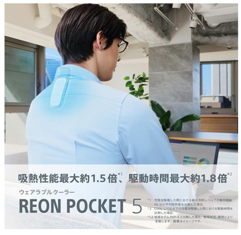 SONY REON POCKET 5 可穿戴 冷感 溫感 小巧 便攜 2024款,電風扇