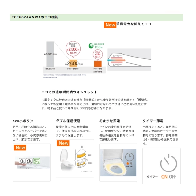 TOTO SS1系列 TCF6624 日本製 2025款,家居 衛浴