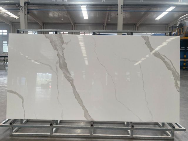 White Porcelain slabs large format tiles countertops walls floors ...